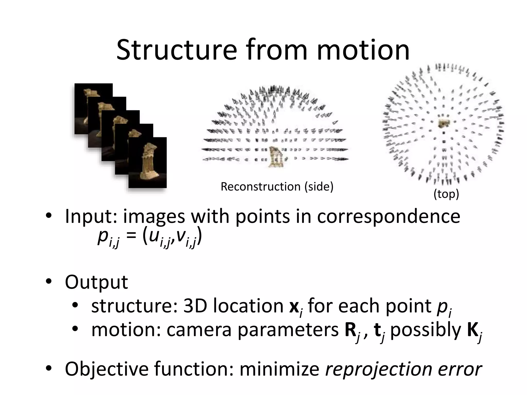 Computer Vision Structure from motion | PPTX