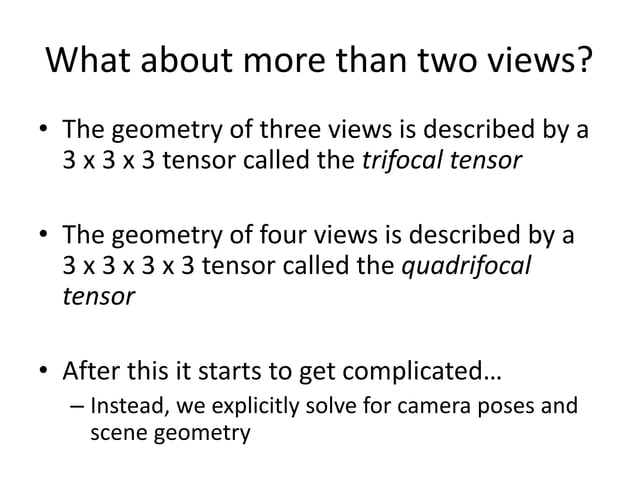 Computer Vision Structure from motion | PPT