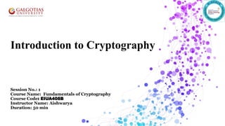 Fundamental to Cryptography_Introduction | PPT
