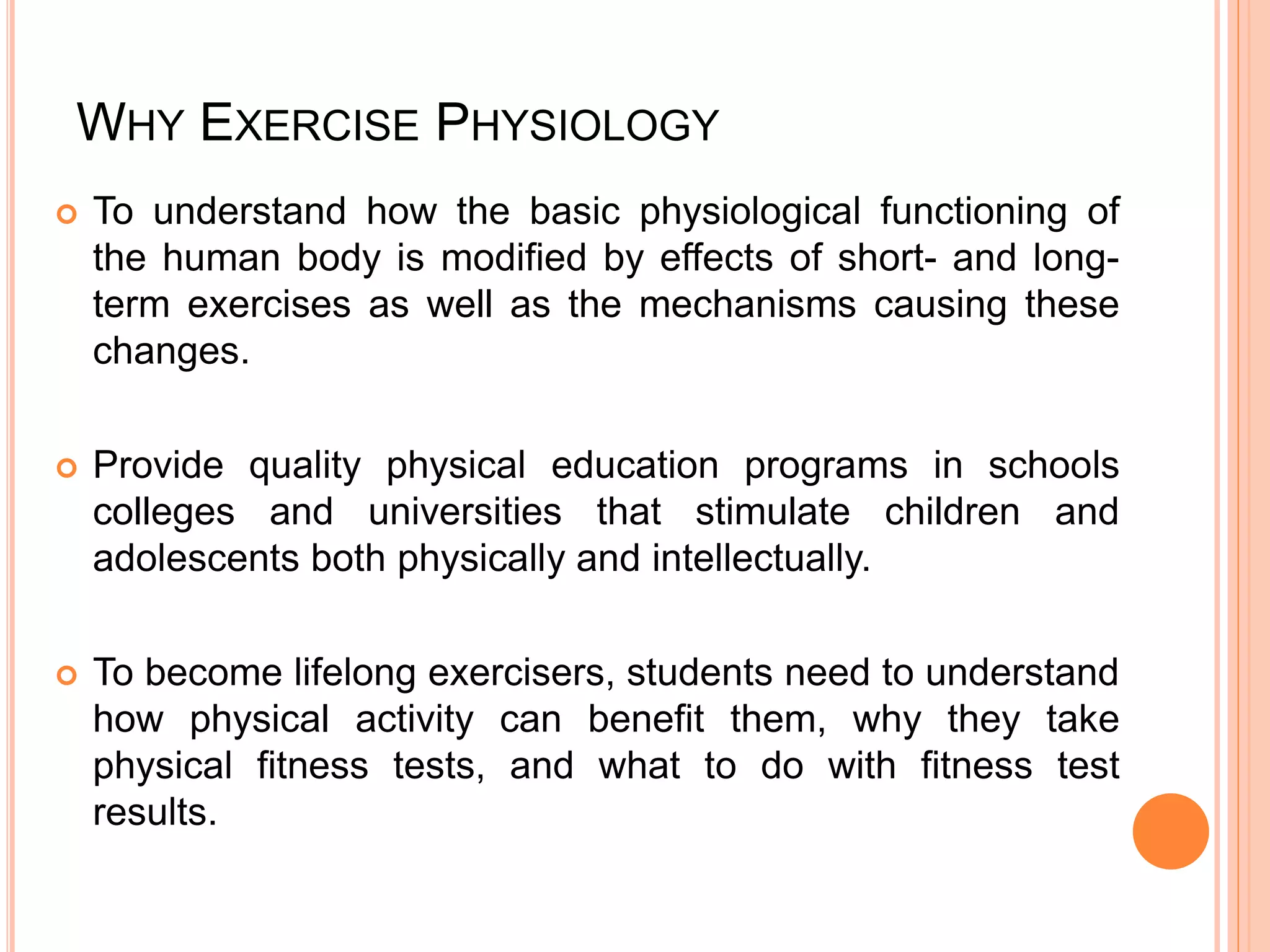 exercise physiology introduction | PPTX