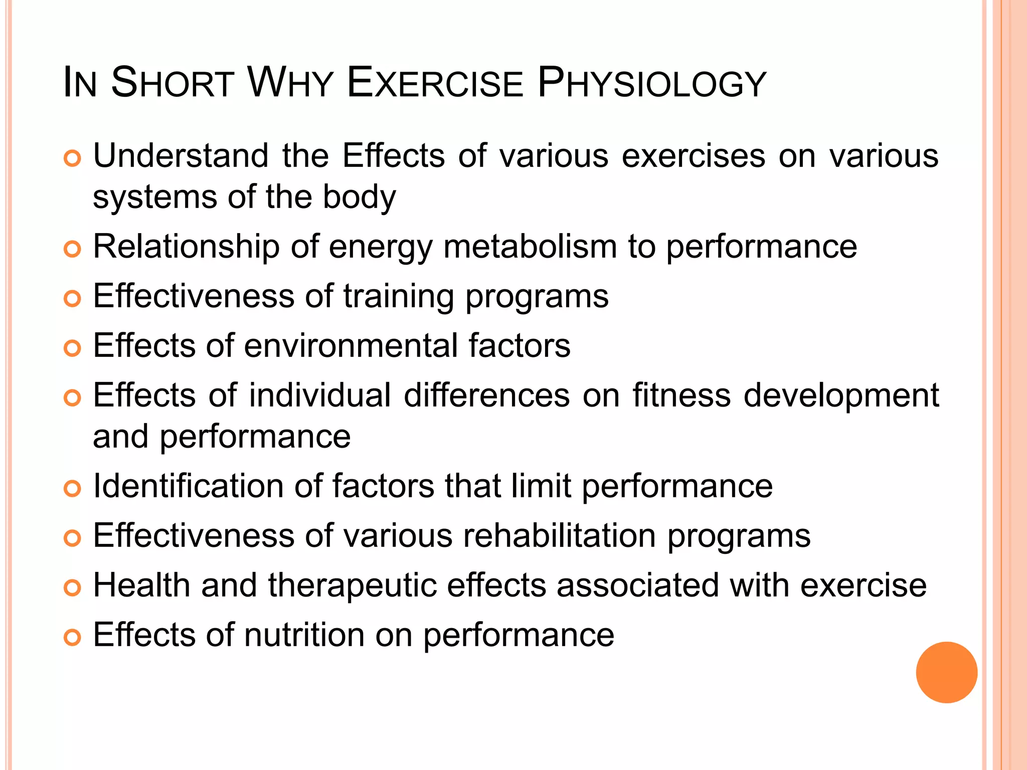 exercise physiology introduction | PPTX