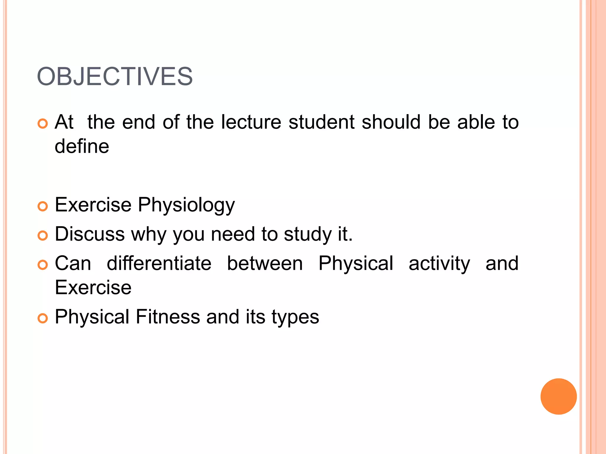 exercise physiology introduction | PPTX