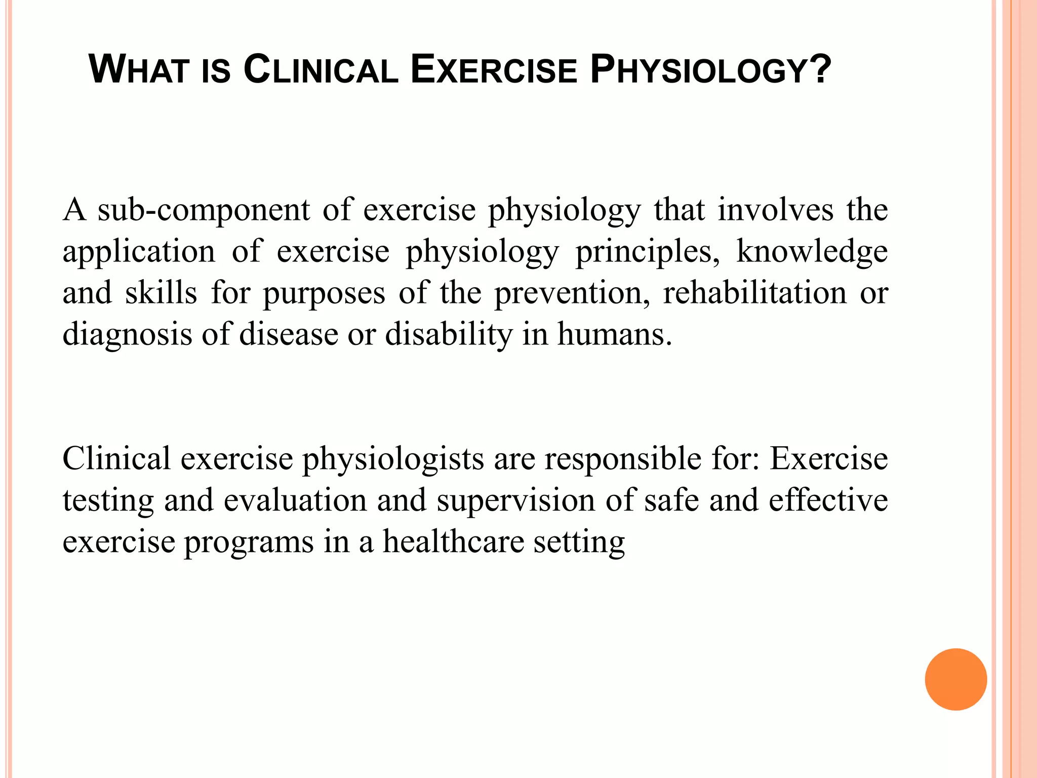 exercise physiology introduction | PPTX