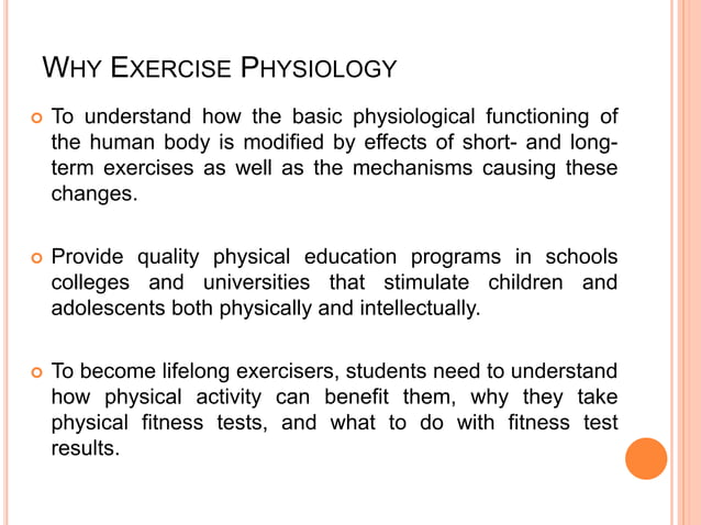 exercise physiology introduction | PPTX | Bodybuilding | Sports
