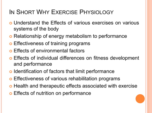 exercise physiology introduction | PPTX | Bodybuilding | Sports