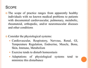 exercise physiology introduction | PPTX