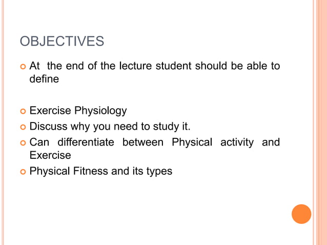 exercise physiology introduction | PPTX | Bodybuilding | Sports