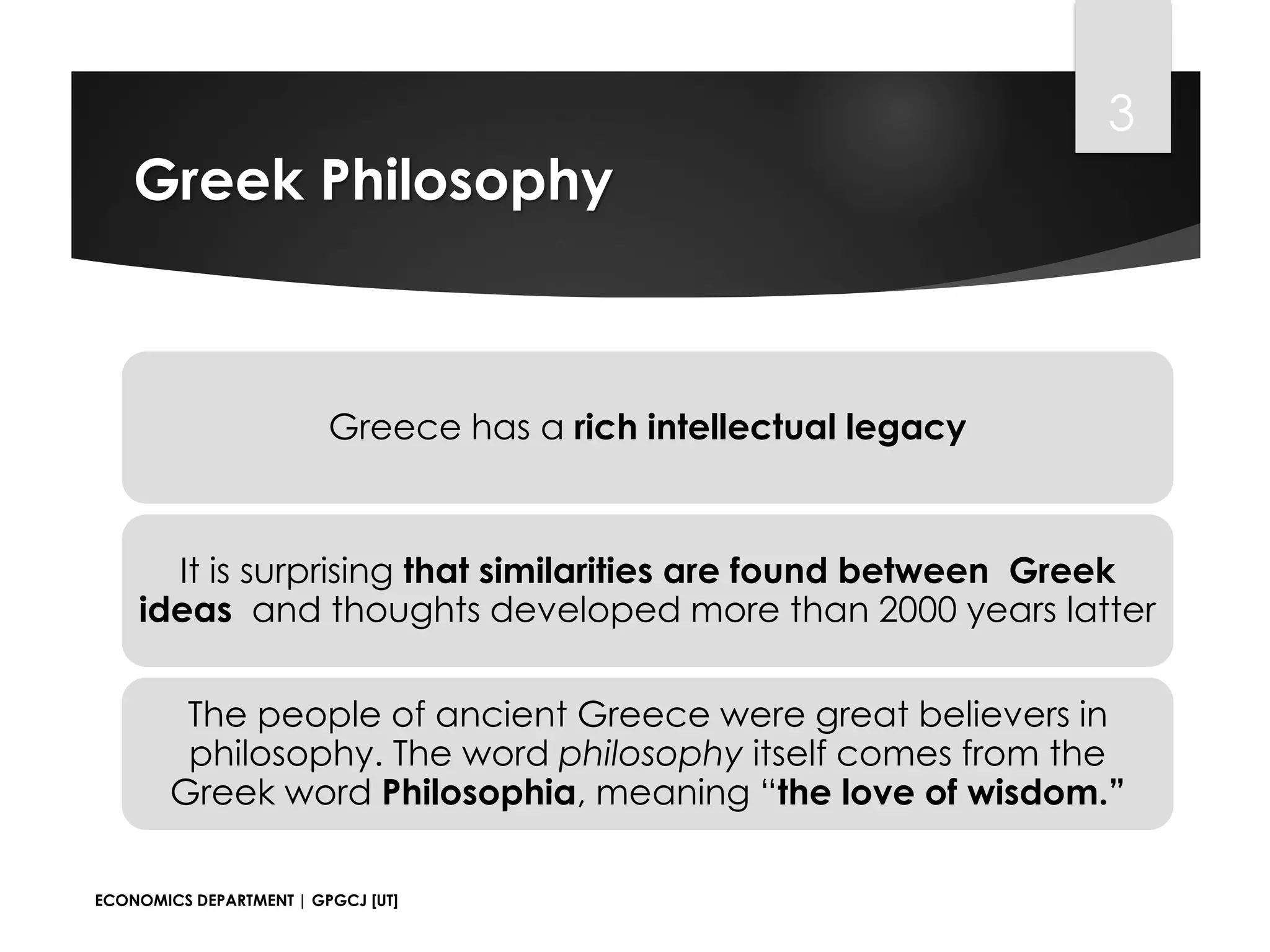 HISTORY OF ECONOMIC THOUGHT - GREEKS | PDF