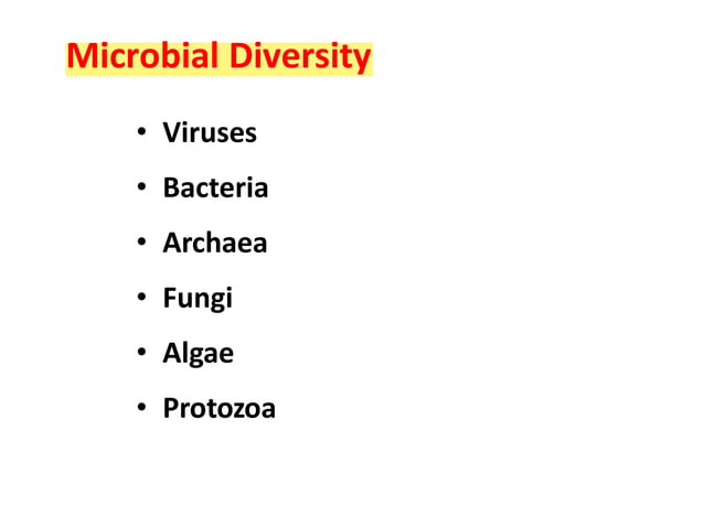 Introduction to Microbial Diversity | PPTX
