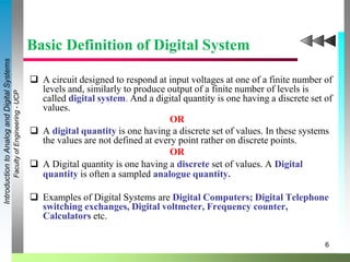 Lec1 - Analog and Digital systems | PDF