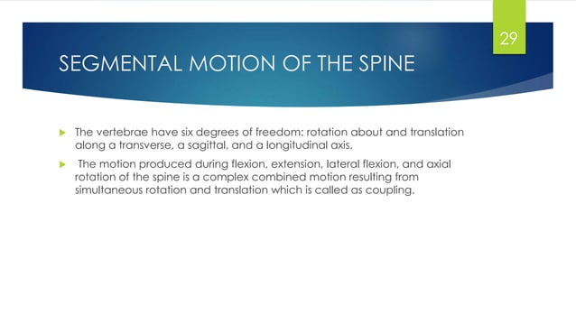 Lec 1 biomechanics of the spine | PPT