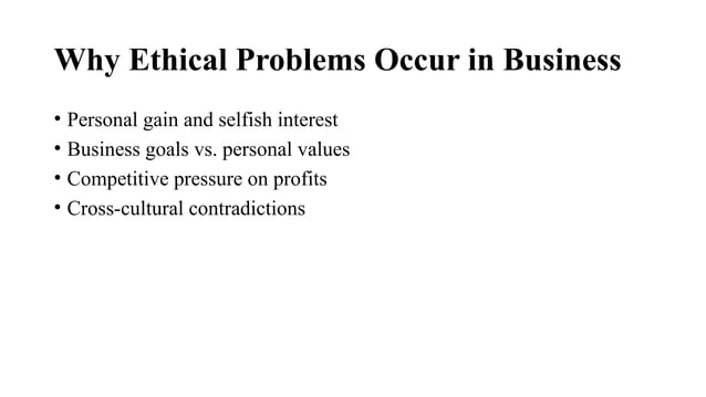 Business Ethics Introduction and 1st chapter | PPTX | Business ...