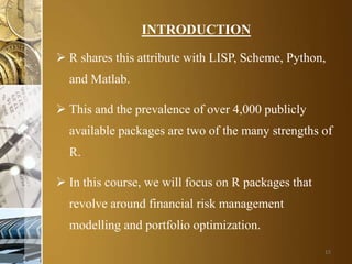 Financial Risk Mgt - Lec 1 by dr. syed muhammad ali tirmizi | PPTX