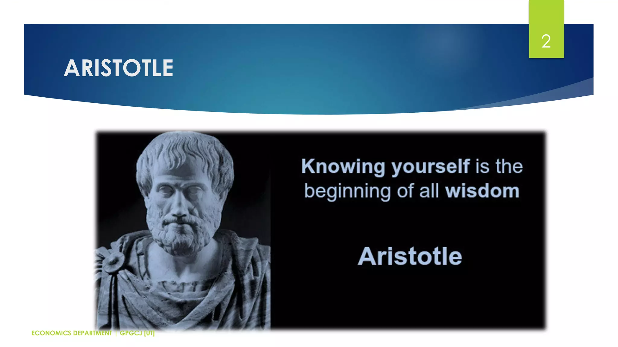 HISTORY OF ECONOMIC THOUGHT - ARISTOTLE | PDF