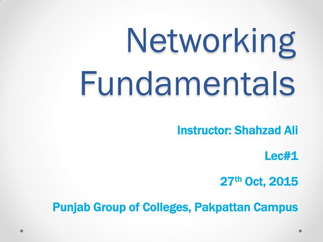 Computer Networks Lec#1 | PDF | Computer Networking | Computing
