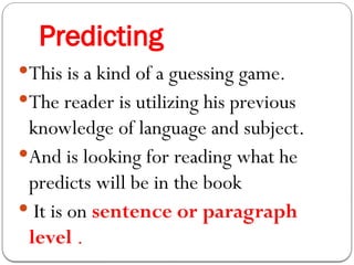 THE READING SKILLS , its Types & Techniques | PPTX