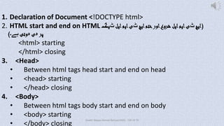 HTML in Urdu Lec#1 | PPT