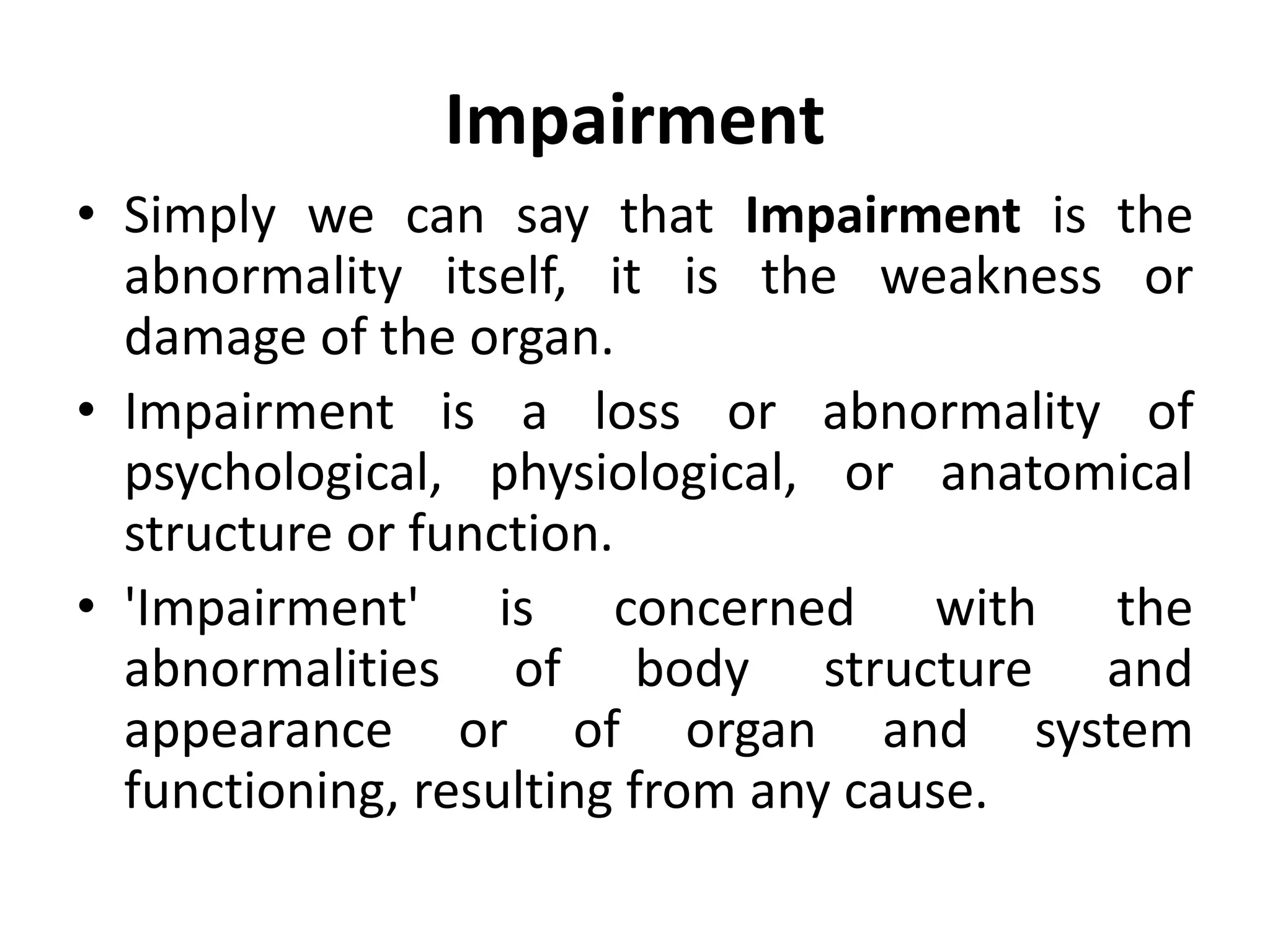 Lec 1 Impairment, Disability, Handicapd.pptx