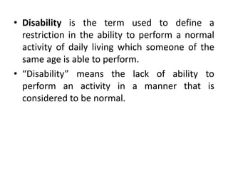 Lec 1 Impairment, Disability, Handicapd.pptx