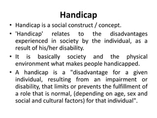 Lec 1 Impairment, Disability, Handicapd.pptx