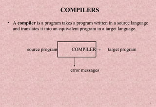 Compiler Design in Computer Applications | PPT