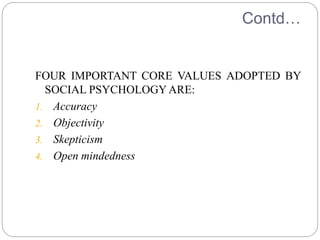 Introduction to advanced social psychology & historical manifestations ...