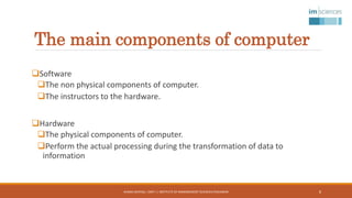 Lec 1 introduction to computer -i | PPTX