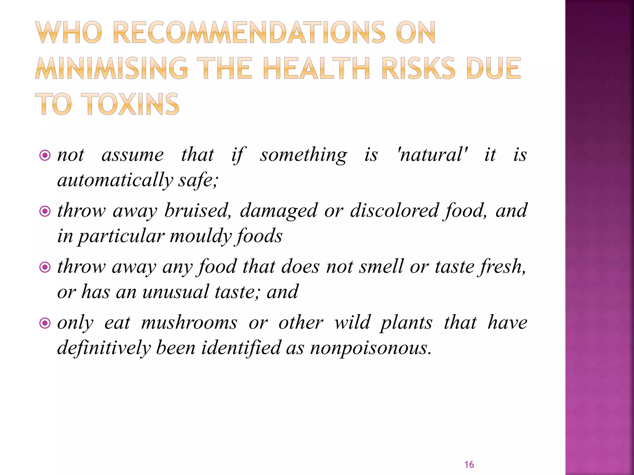 Introduction to food safety & toxicology | PPTX