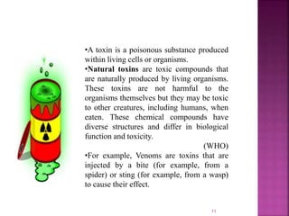 Introduction to food safety & toxicology | PPTX | Diseases and ...