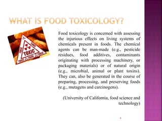 Introduction to food safety & toxicology | PPTX | Diseases and ...