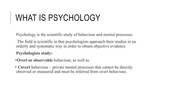 Lec#1 introduction to psychology | PPT