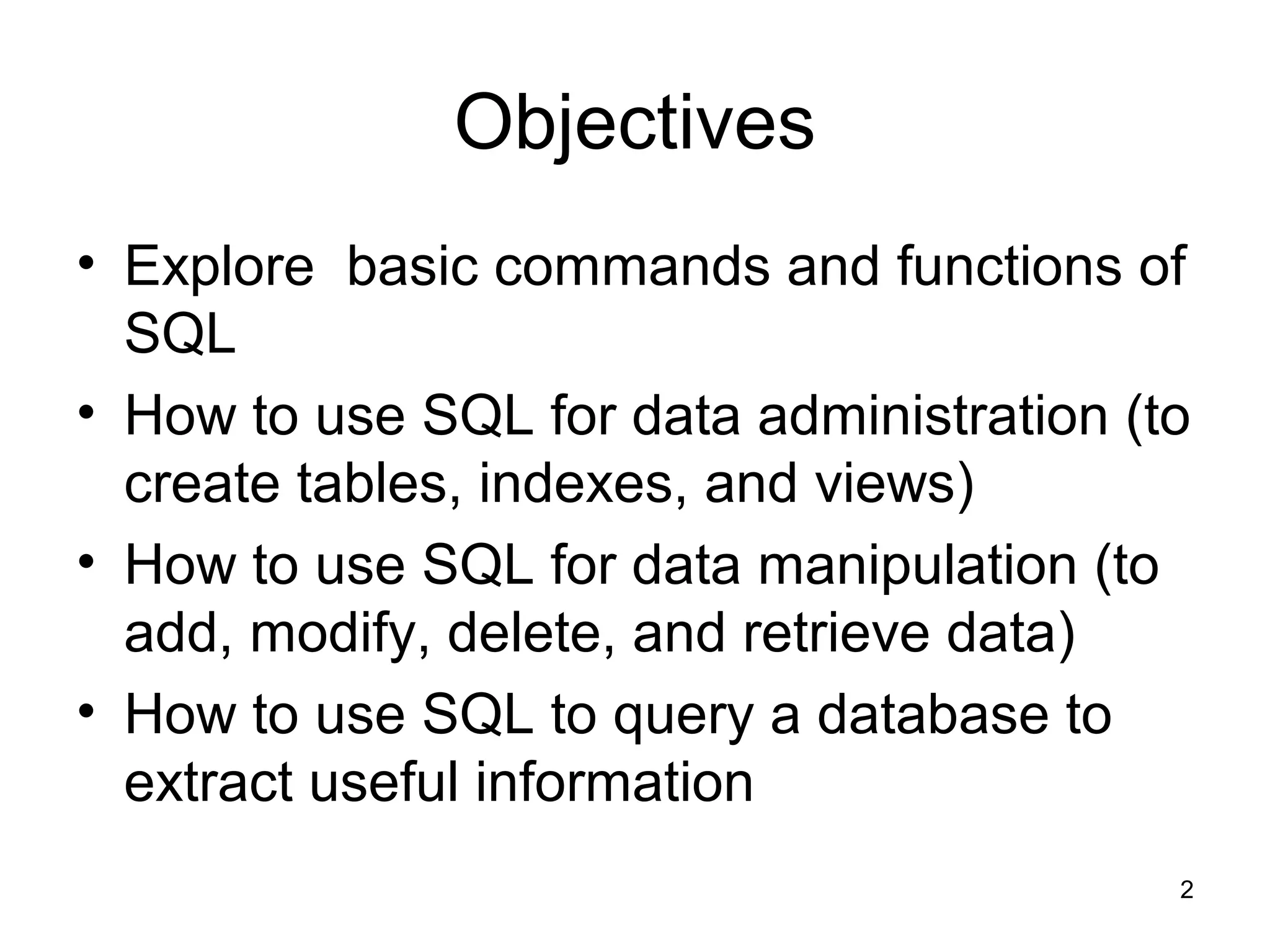 Lec 1 Introduction To Structured Query Language Sql Ppt 7376