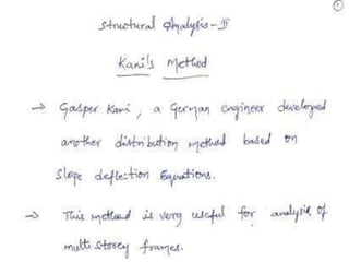 Lec 1 kani's method | PPTX