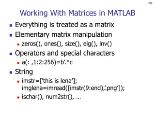 lec1_matlab.ppt basic all operations matlab operations | PPT