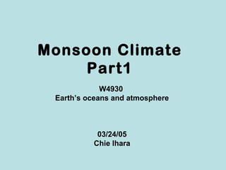 Lec1 monsoon | PPT