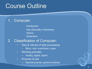 introduction to computer: Lec 1 orientation | PPT