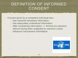 SAMPLE SIZE, CONSENT, STATISTICS | PPT