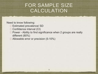 SAMPLE SIZE, CONSENT, STATISTICS | PPT