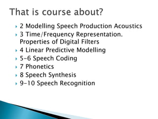 Principal characteristics of speech | PPT