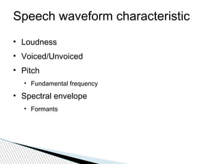 Principal characteristics of speech | PPT