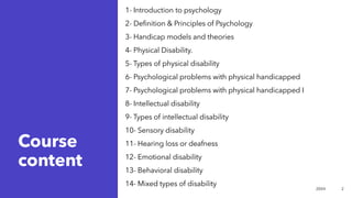 Lecture one psychology of handicap for pt | PDF