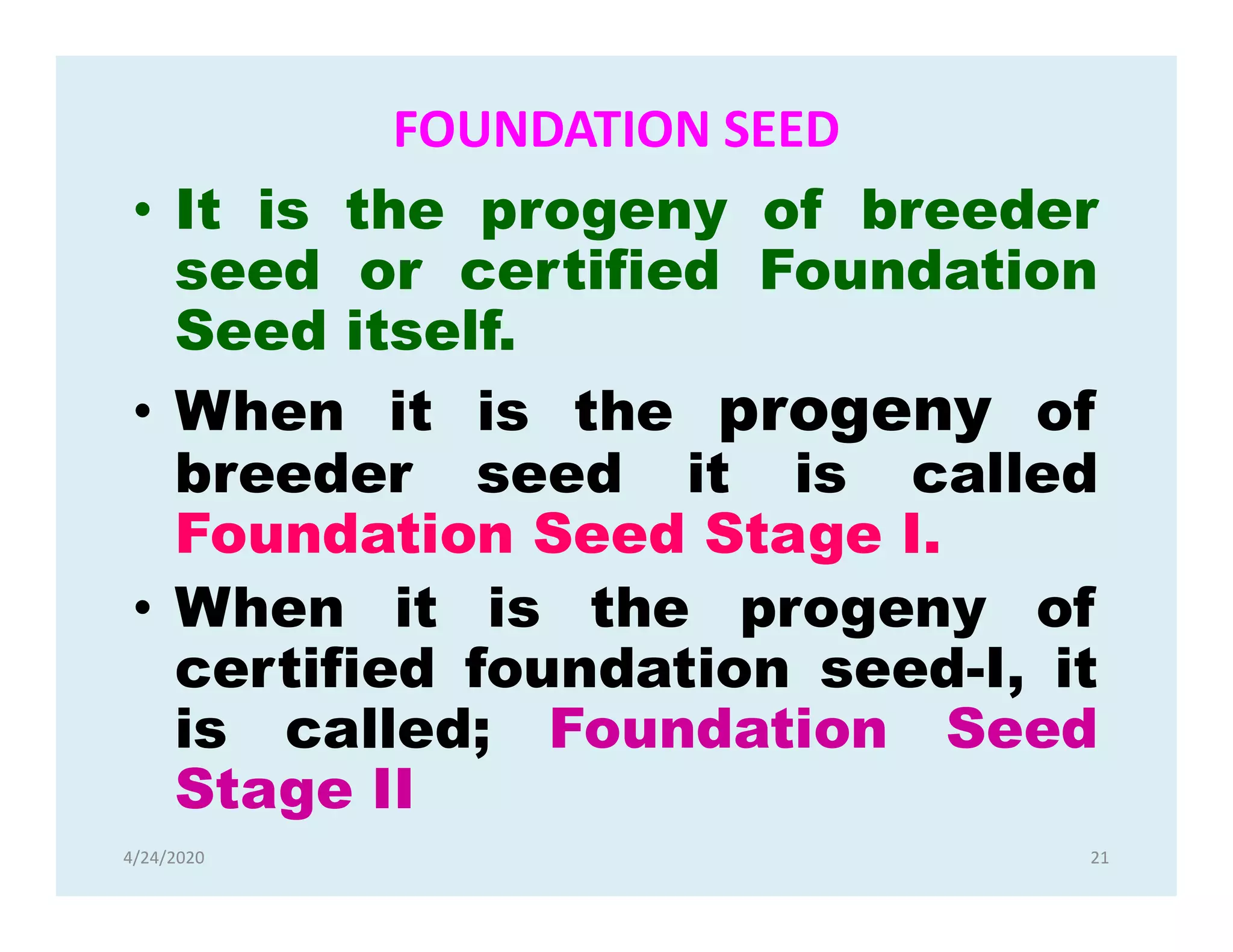 Seed and seed technology | PDF