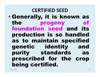 Seed and seed technology | PDF | Agriculture | Industries