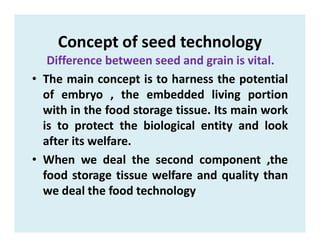 Seed and seed technology | PDF | Agriculture | Industries