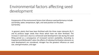 lec1 seed development.pptx | Infertility | Reproductive Health