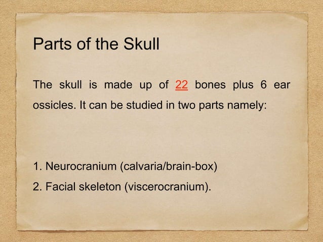 Lecture 1 skull chapter (1) | PPT
