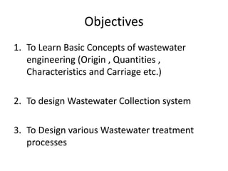 Lec 1 (wastewater collection system) | PPT