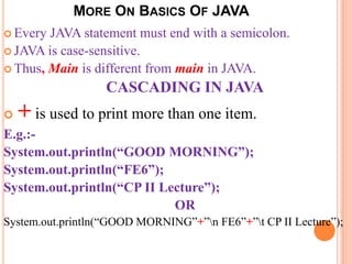 Programming in Java | PPT