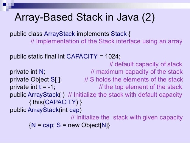 Java Stack Initialize | Design Corral