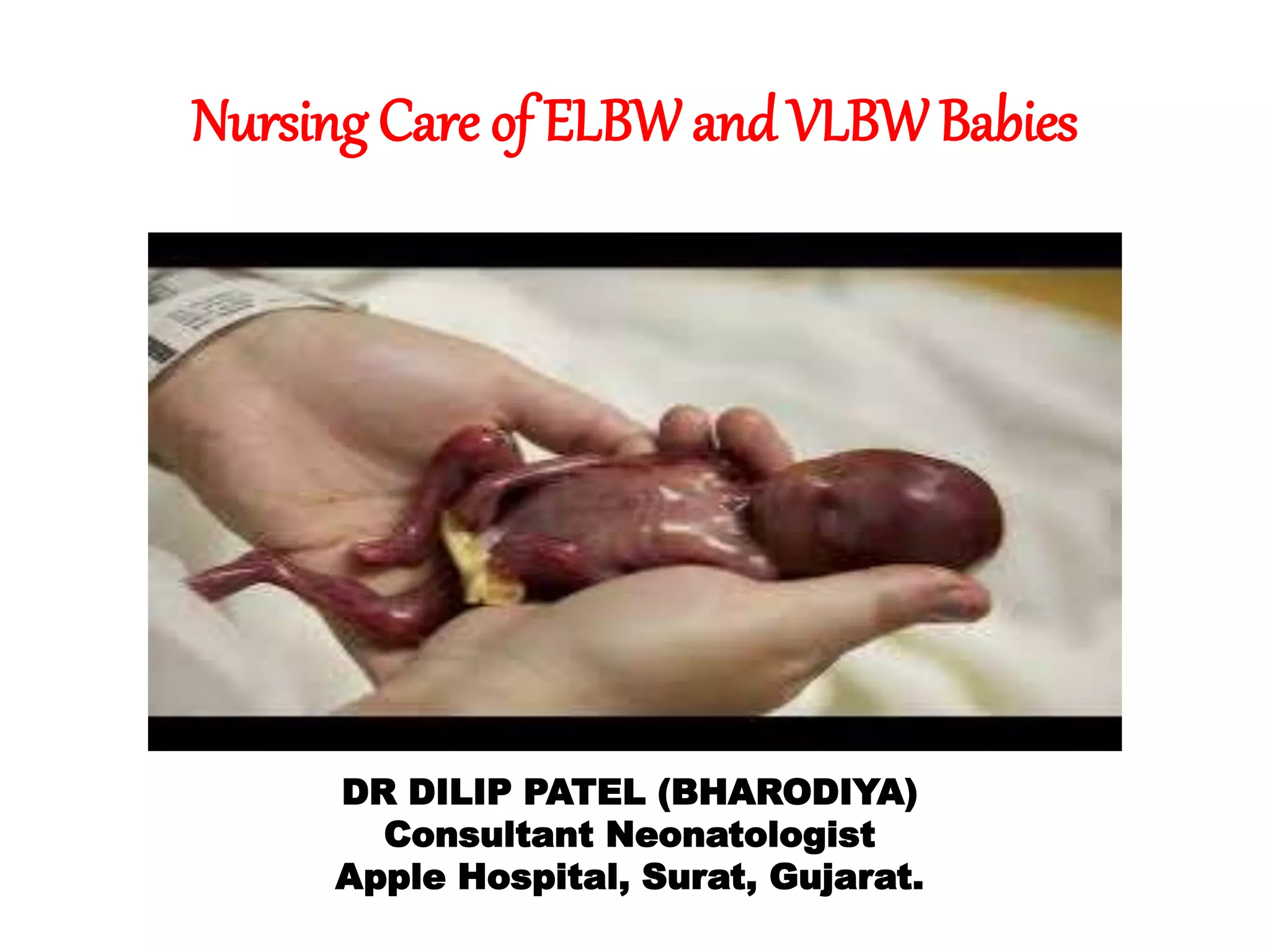 Nursing care of ELBW and LBW babies | PPTX